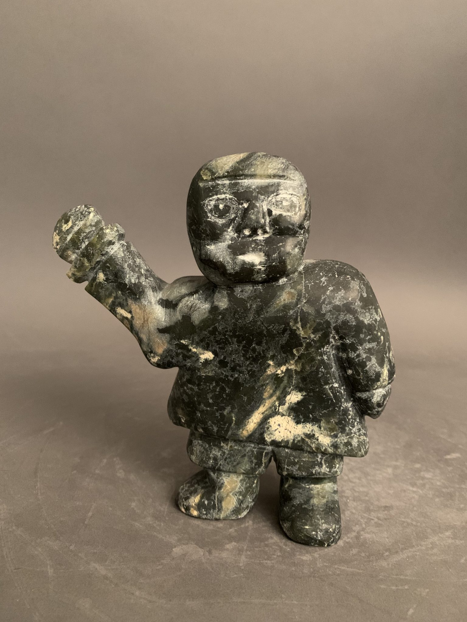 Inuk Waving Hello _ Mary Kingatook - Baffin Inuit Art